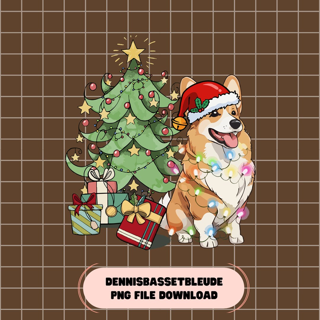 Corgi Christmas Christmas Corgi Design Christmas Tree Corgi - Etsy