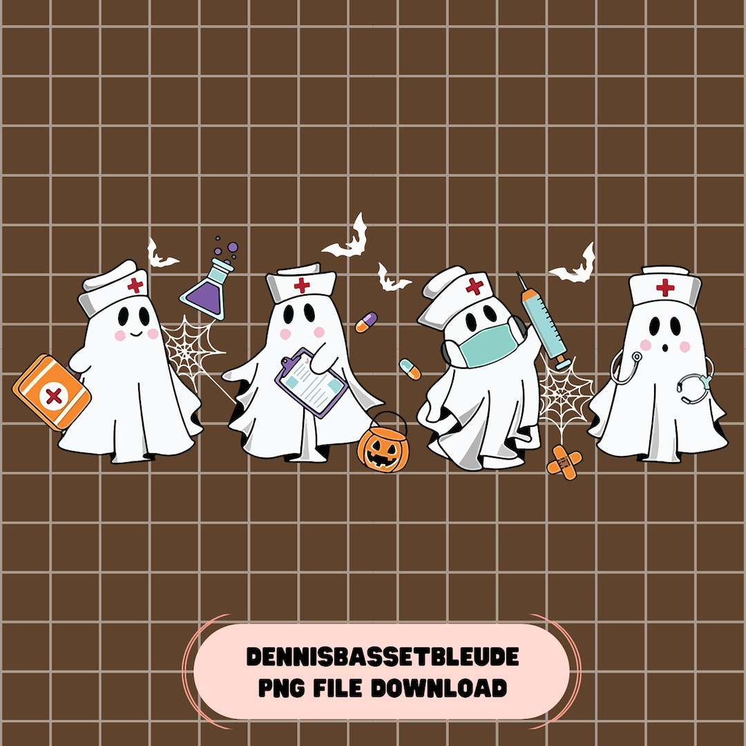 Ghost Nurses Png Nurse Halloween Png Halloween Nursing Png - Etsy