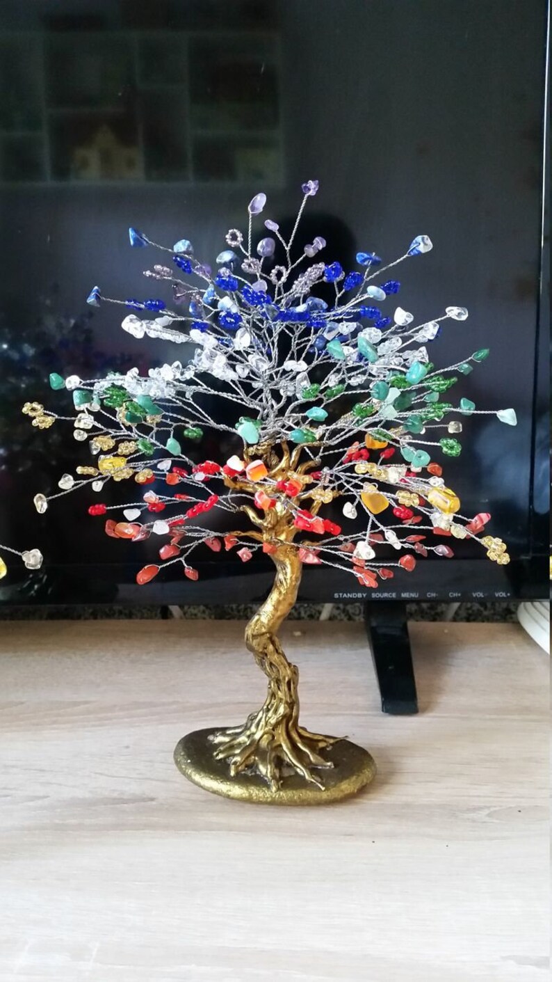 Real Crystal Healing Tree - Etsy