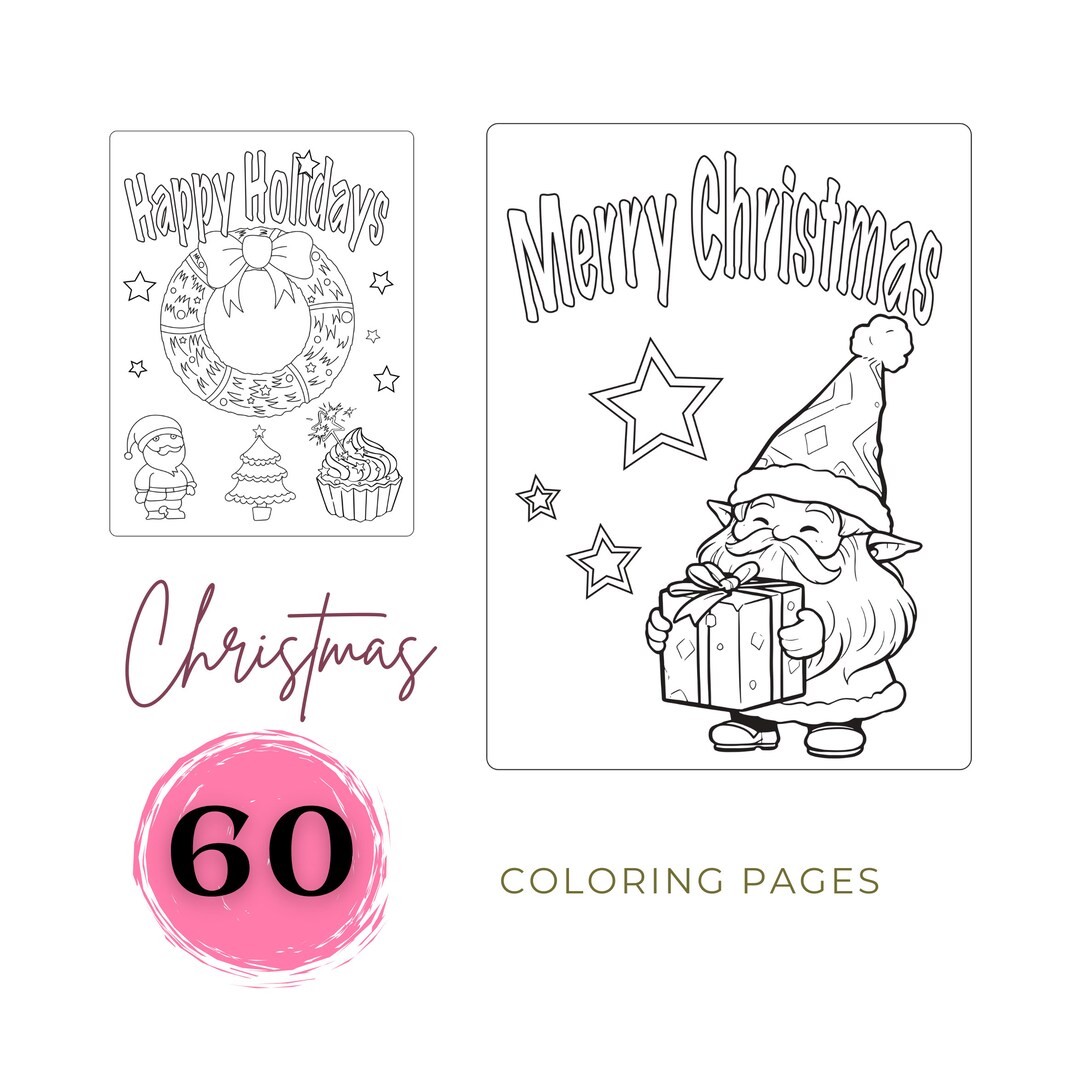 Christmas Coloring Pages for Kids and Adults Printable Winter ...