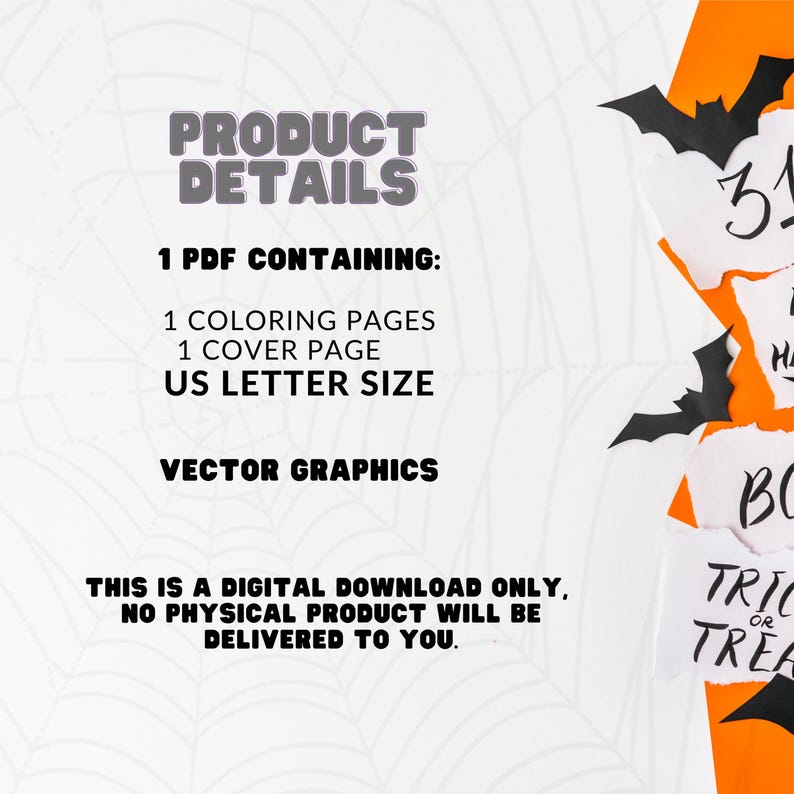 Spooky Season Coloring Page Printable Halloween Coloring Book Page for ...