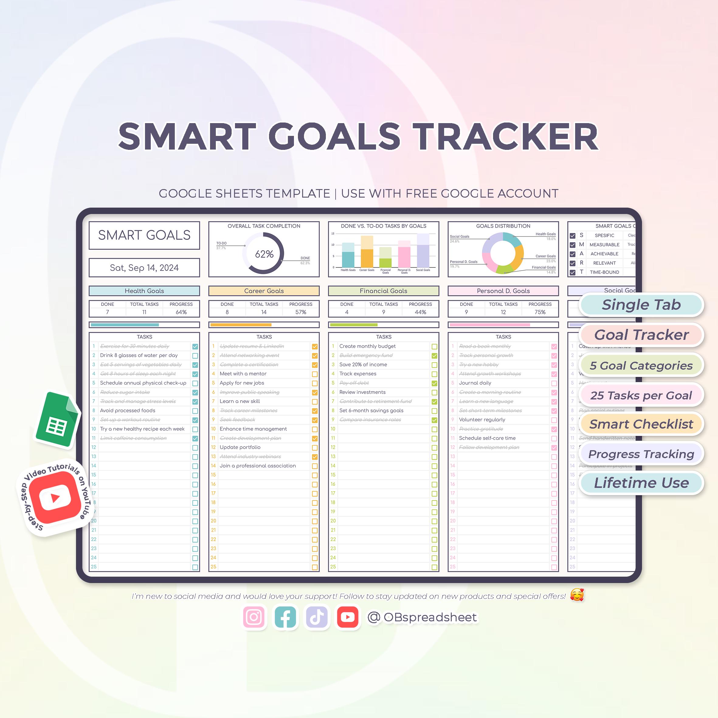 Smart Goals Tracker - Achieve Your Goals With Ease - Task Tracker ...