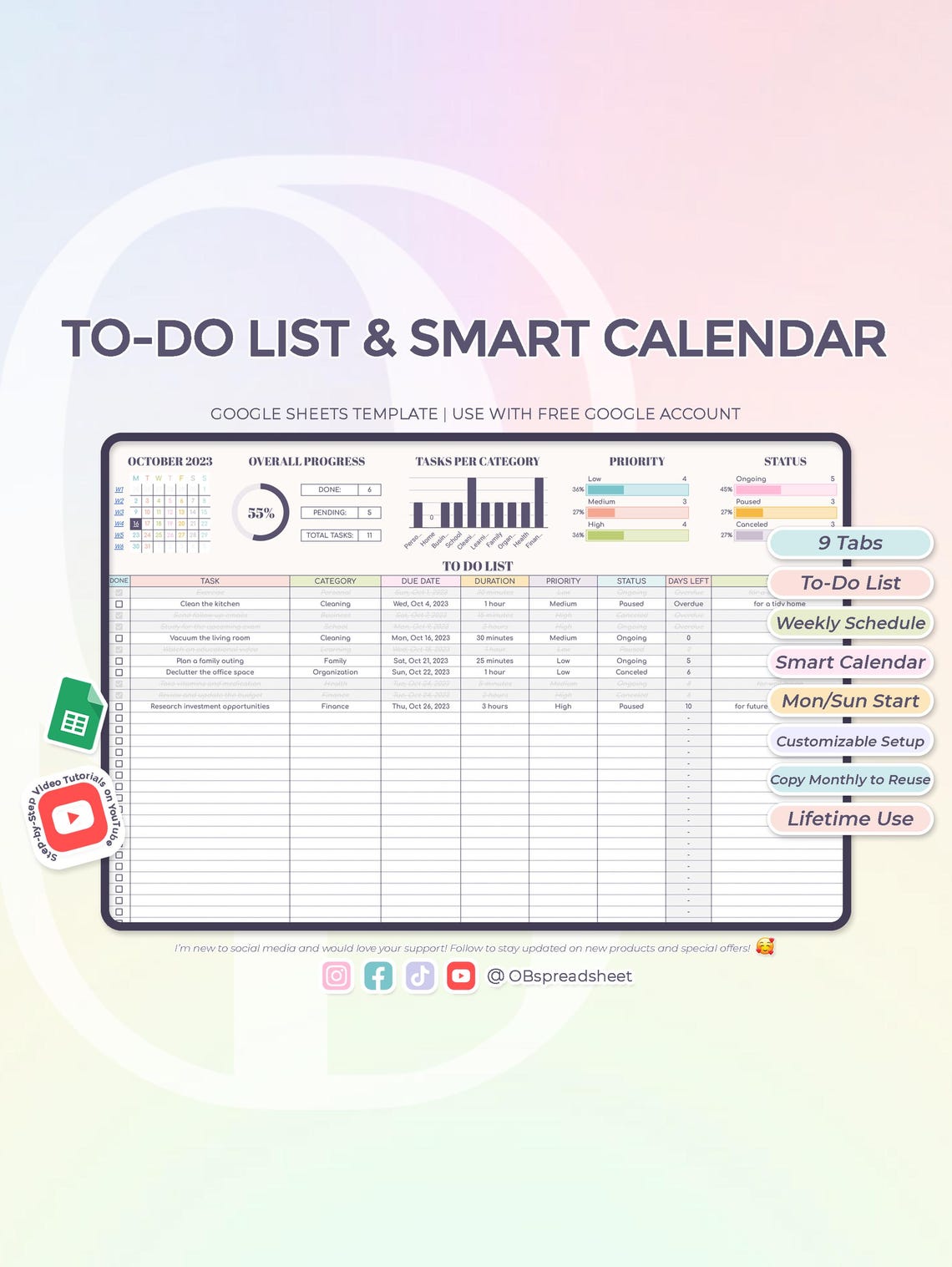 To-do List, Smart Calendar, Daily Schedule - Lifetime Usability ...
