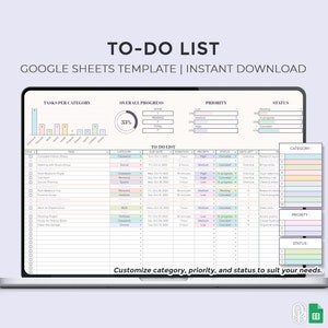 To Do List - Task Tracker - Customizing Category Priority Status ...