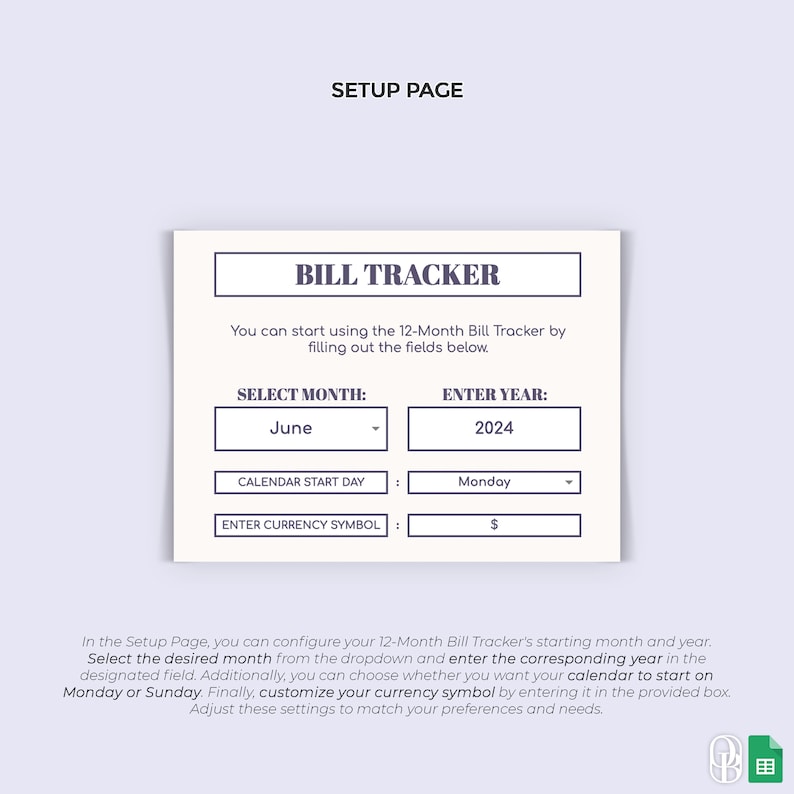 12-month Bill Tracker - Smart Calendar - Annual Bill Tracker - Google ...