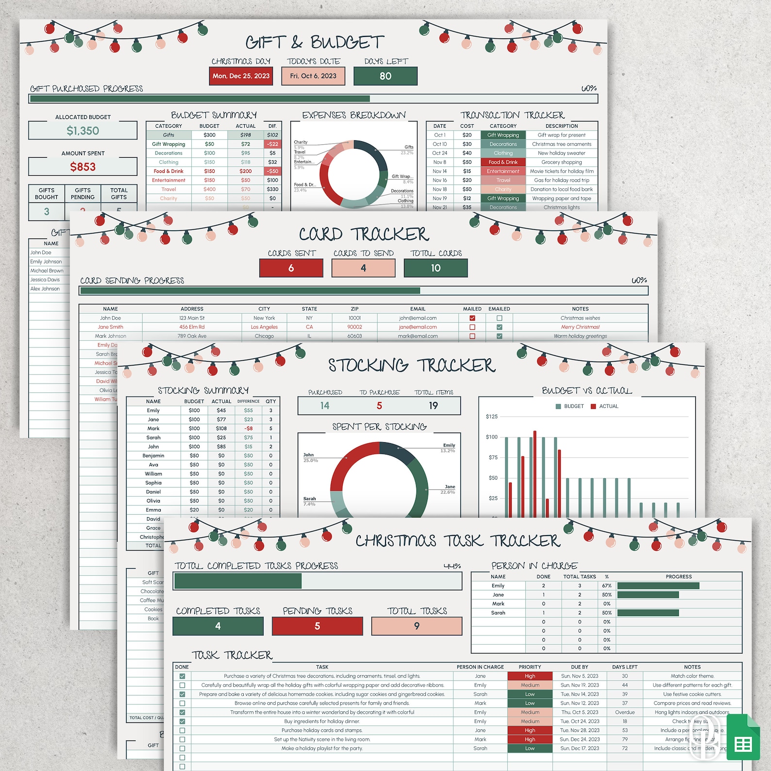 Ultimate Christmas Planner - Gift Tracker - Lifetime Usability ...