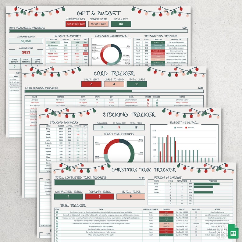 Ultimate Christmas Planner - Gift Tracker - Lifetime Usability ...
