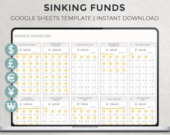 Sinking Funds Tracker, Emergency Fund Calculator, Google Sheets ...