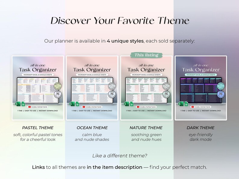 All in One Task Organizer - to Do List - Daily Weekly Monthly Annually ...