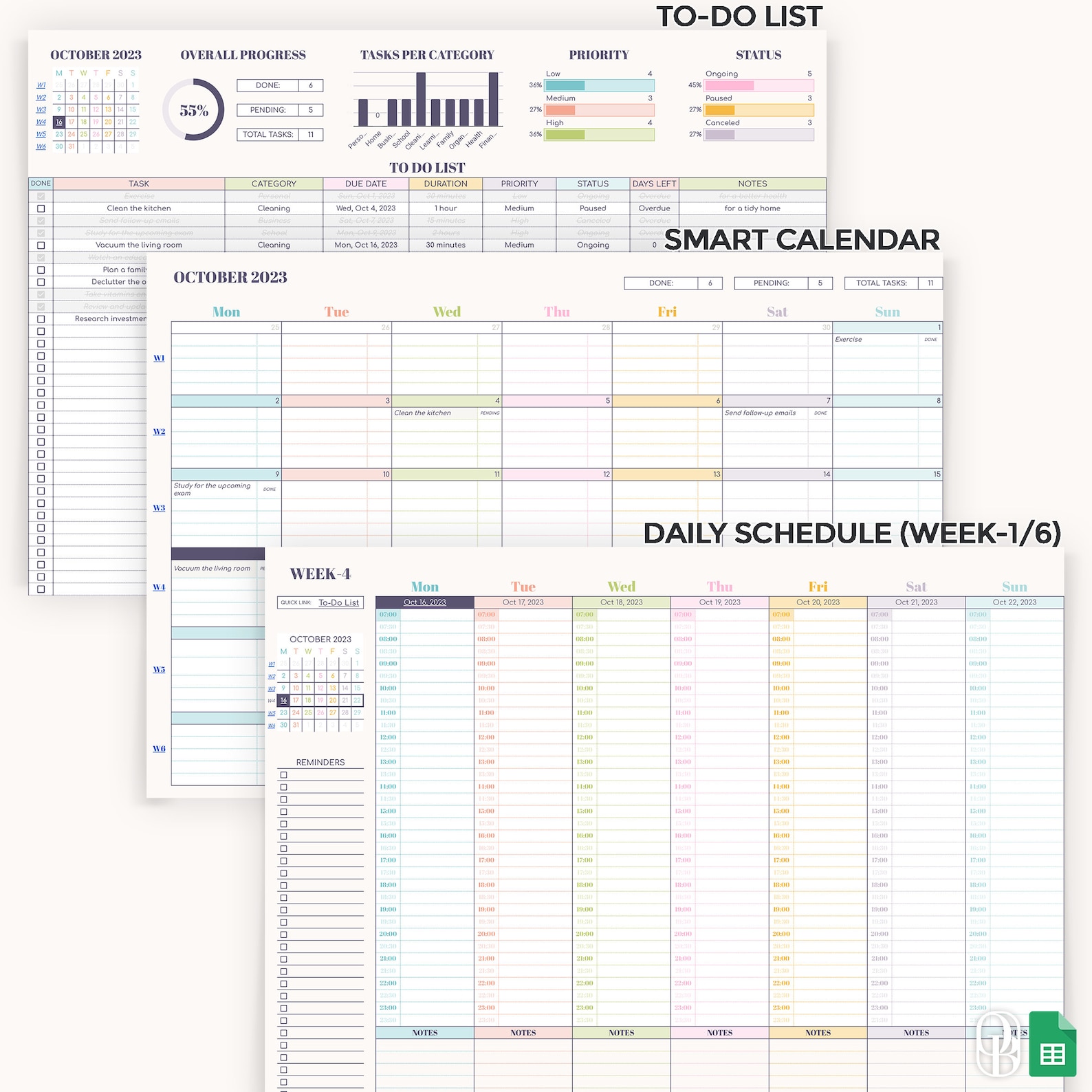 To-do List, Smart Calendar, Daily Schedule - Lifetime Usability ...