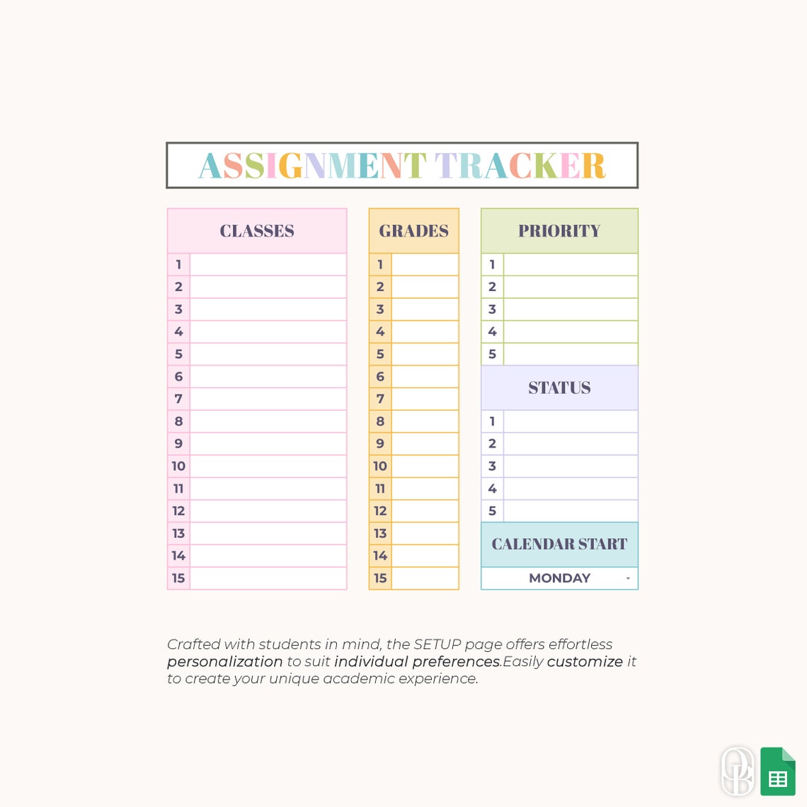 Assignment Tracker for Students - Smart Calendar - Academic Student ...