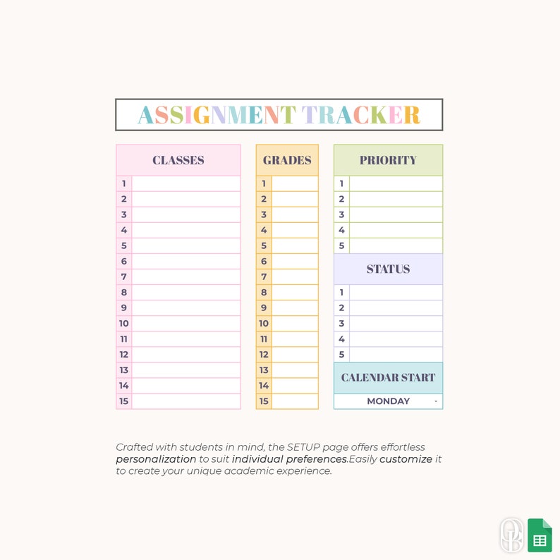Assignment Tracker for Students - Smart Calendar - Academic Student ...