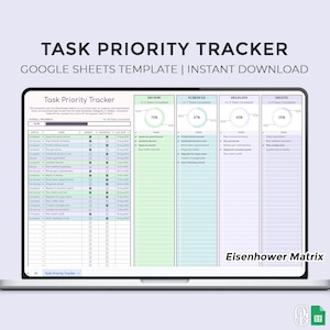 Task Priority Tracker - Eisenhower Matrix - Decision Matrix - Urgent ...