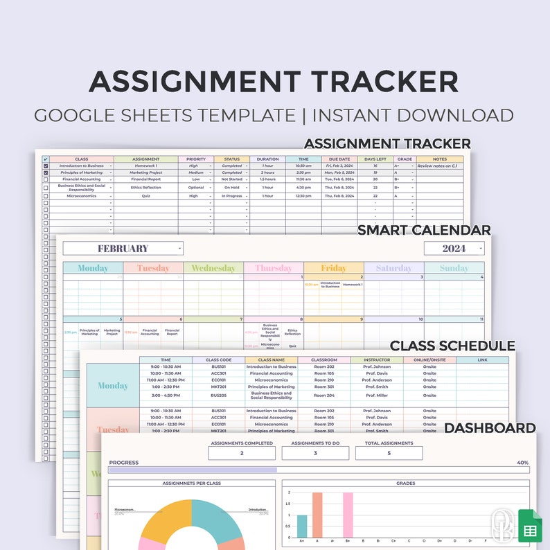 Assignment Tracker for Students - Smart Calendar - Academic Student ...