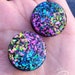 Black 'shimmer' Rainbow Plugs – for Stretched Ears Blue Pink Yellow ...