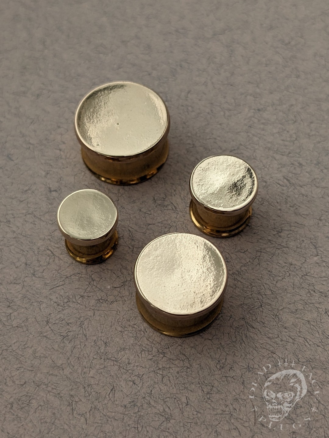 Sun Disc Solid Gold Bronze Mirror Finish Plugs Gauges for Streched Ears ...