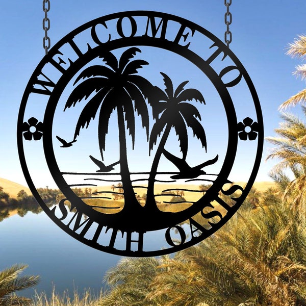 Palm Tree Monogram - Etsy