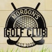 Personalized Welcome Golf Club Sign, 19th Hole Sign, Custom Golf Decor ...