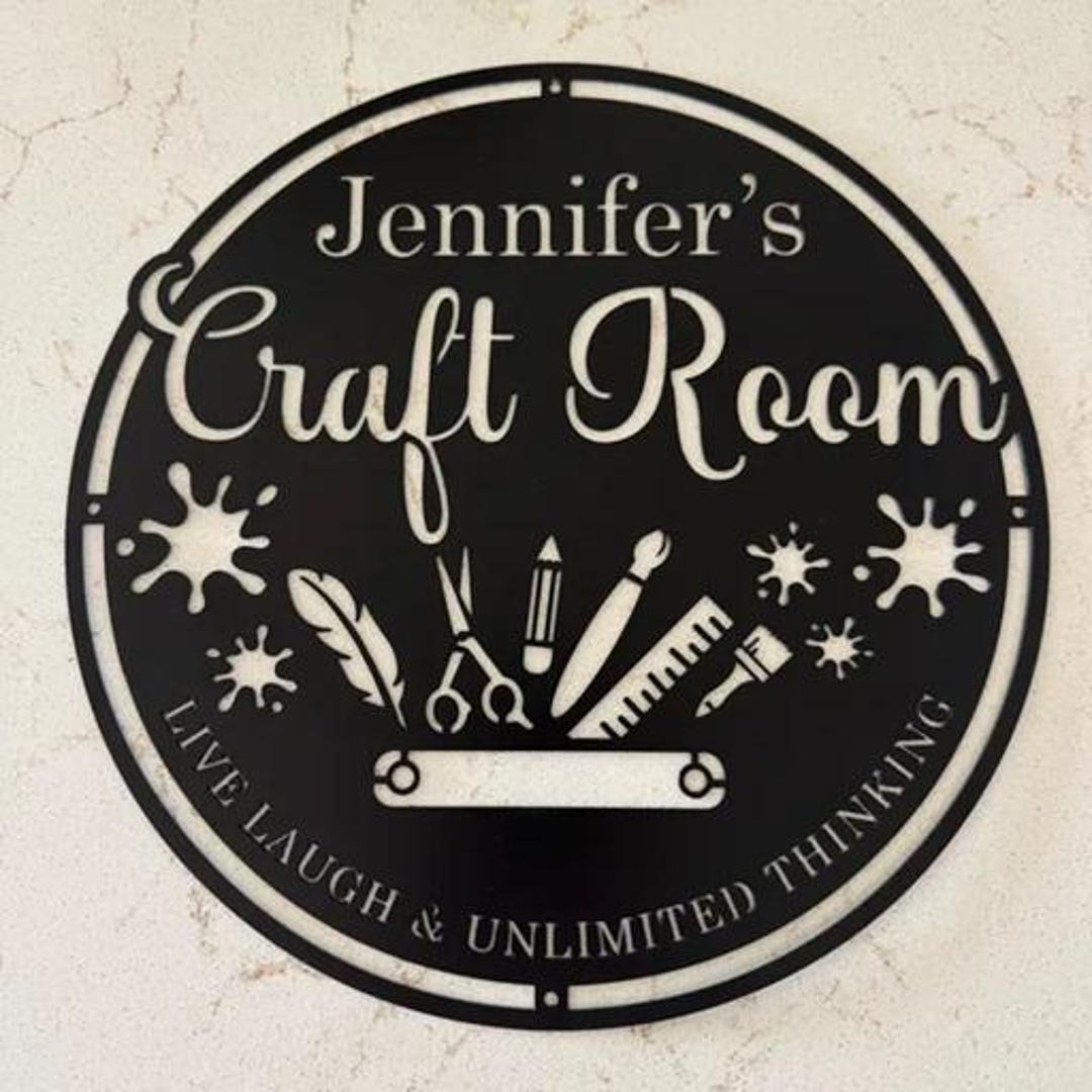Custom Craft Room Metal Sign, Creative Room Sign, Personalized Craft ...