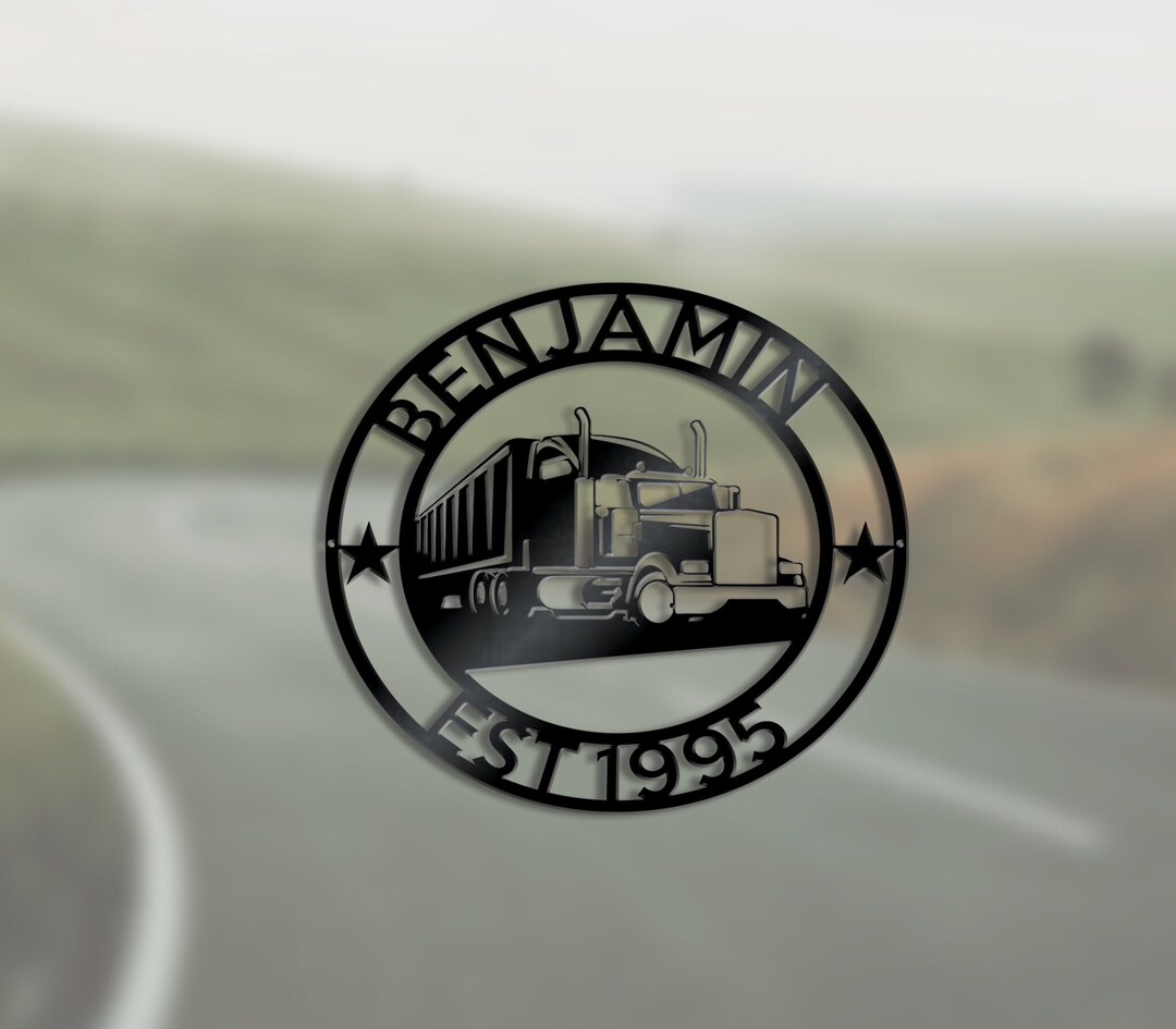 Custom Semi Truck Hauler Metal Sign Logging Truck Big Rig Trucker 18 ...