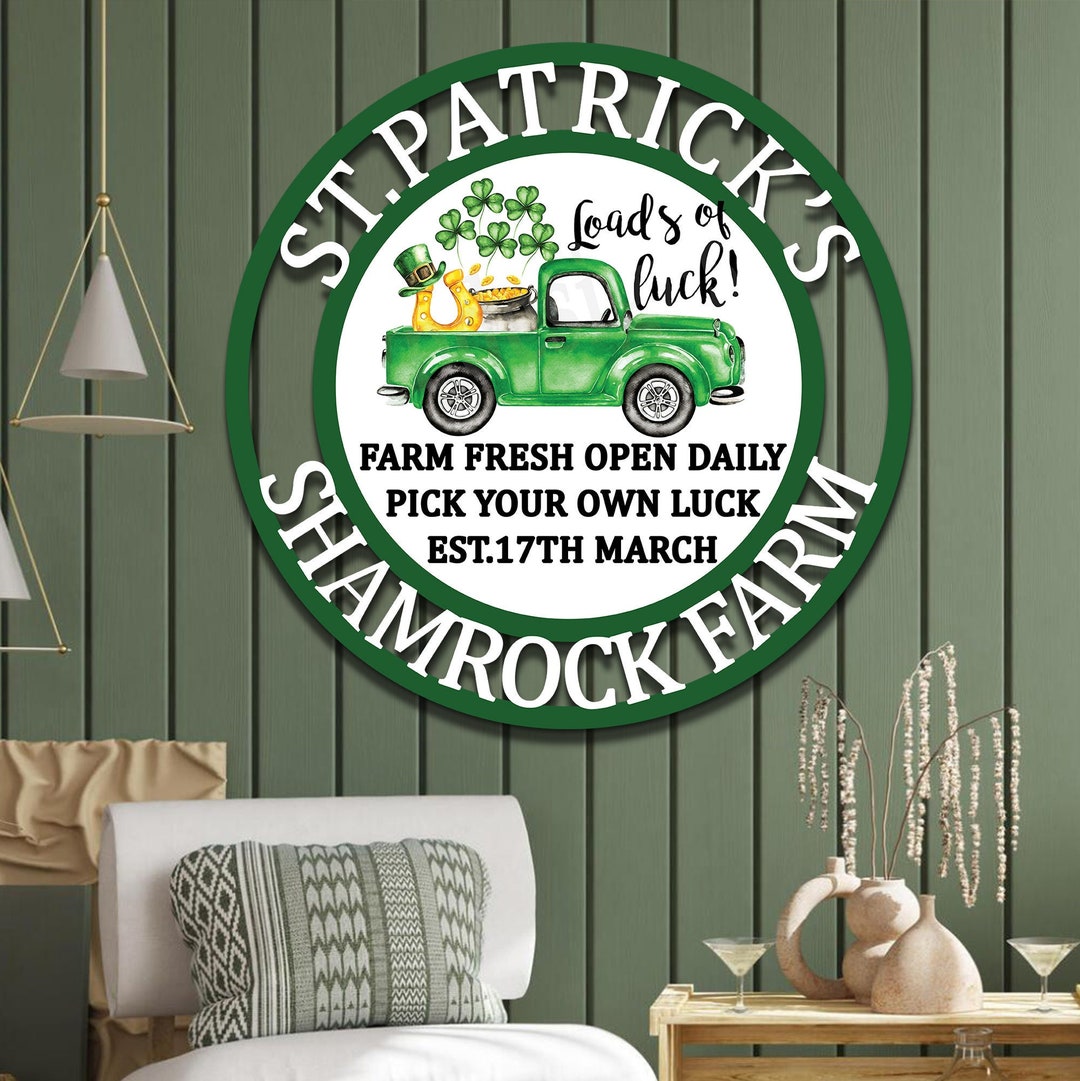 Custom Loads of Luck Truck Metal Sign - Shamrock Indoor & Outdoor Decor ...