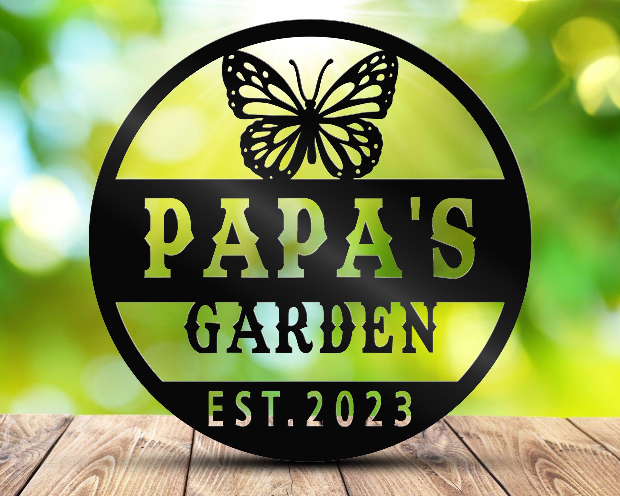 Personalized Metal Garden Sign, Sign for Flower Beds, Custom Garden ...