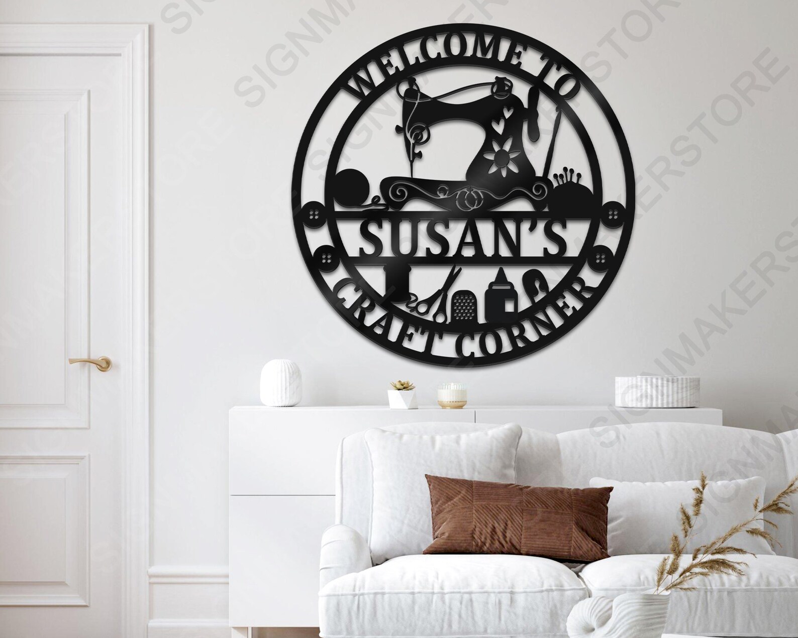 Custom Sewing Metal Wall Art-sewing Room Sign-seamstress Metal Sign ...