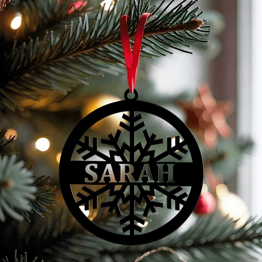 Custom Snowflake Christmas Ornament, Holiday Ornaments Personalized ...