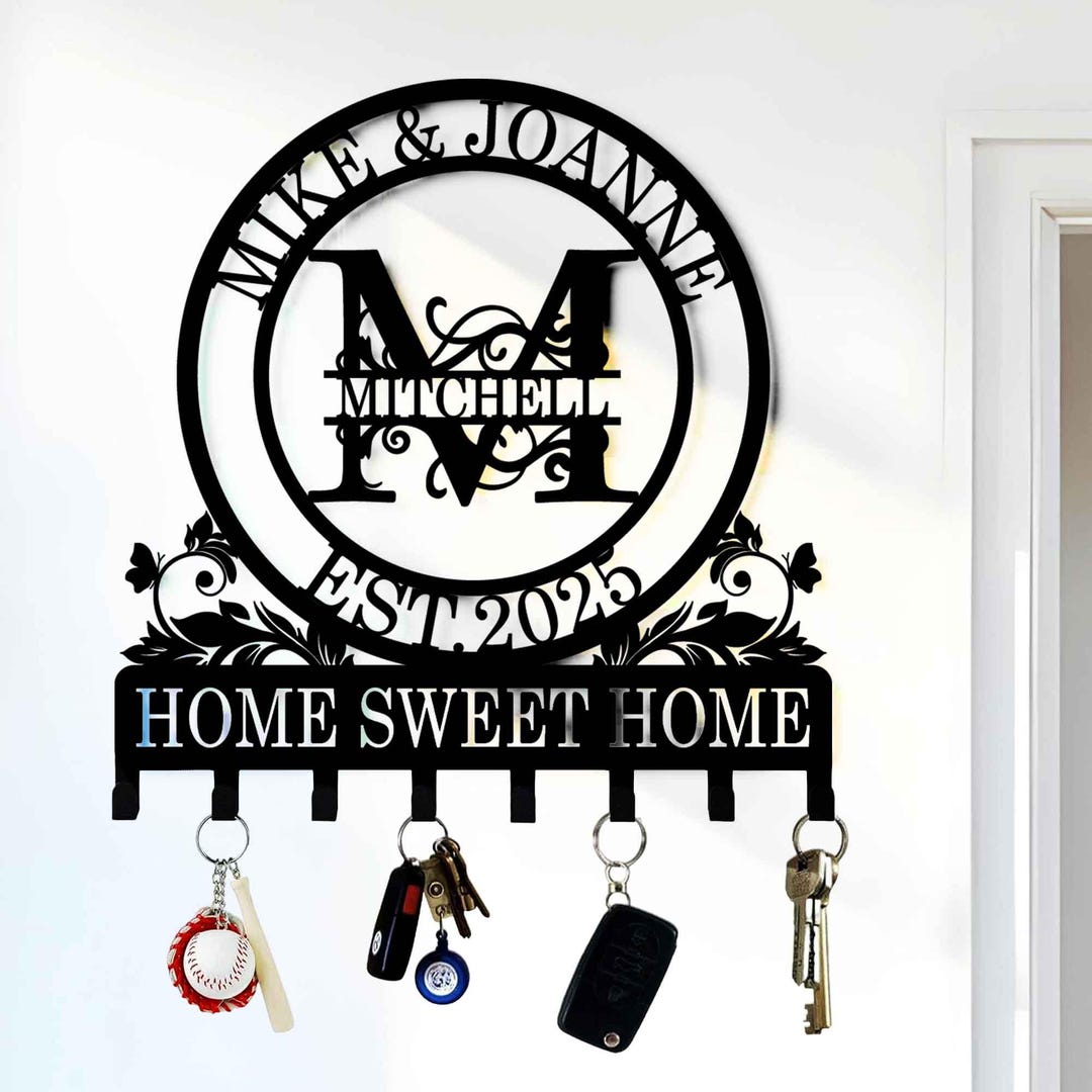 Customised Family Name Hook - Family Members Xmas Home Decor - Gifts ...