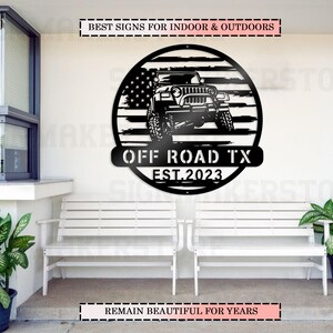 Offroad American Metal Sign, Gift for Father, Dad's Garage Sign ...