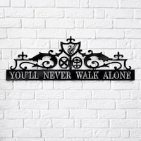 You'll Never Walk Alone MDF Laser Cut Sign Liver Birds 340mm X124mm ...