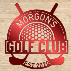 Personalized Welcome Golf Club Sign, 19th Hole Sign, Custom Golf Decor ...