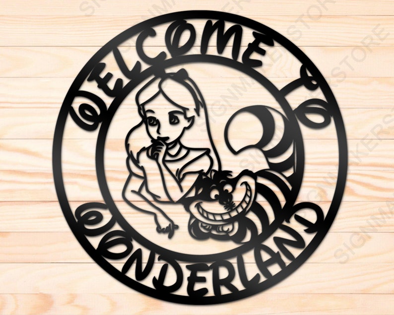 Alice in Wonderland Metal Sign-custom Metal Sign-welcome to Wonderland ...