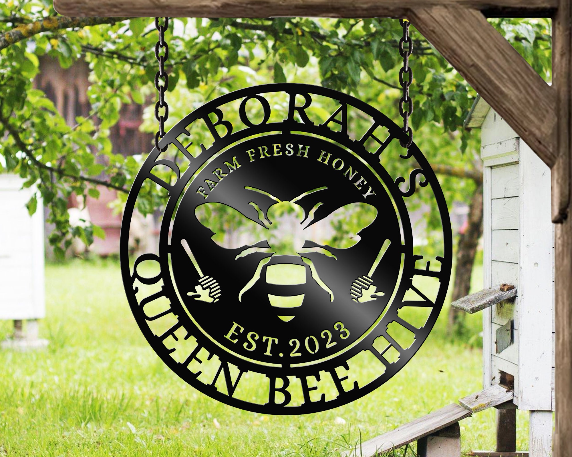 Personalized Honey Bee Signcustom Metal Bee Decorbee Hive - Etsy