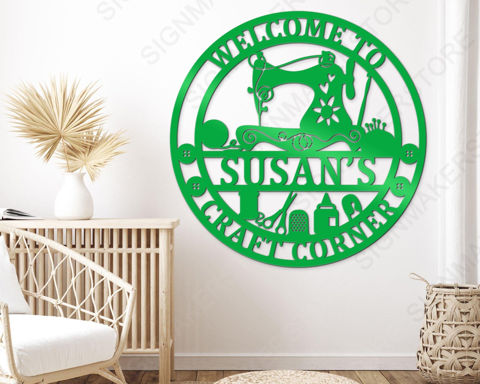 Custom Sewing Metal Wall Art-sewing Room Sign-seamstress Metal Sign ...