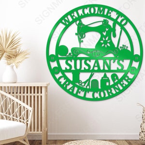 Custom Sewing Metal Wall Art-sewing Room Sign-seamstress Metal Sign ...