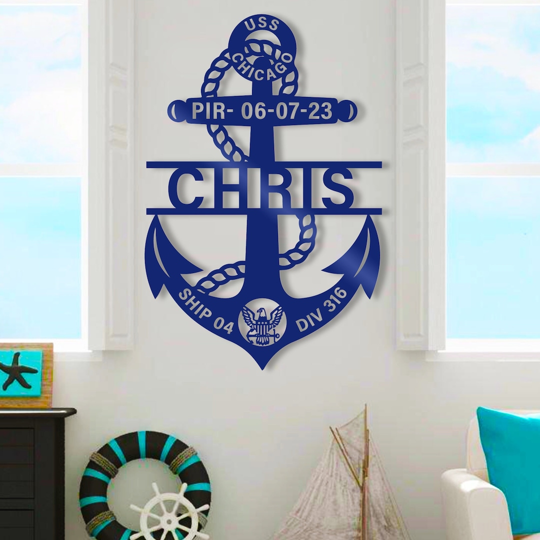 Custom Anchor Metal Sign, Personalized Navy Boot Camp Pir/graduation ...