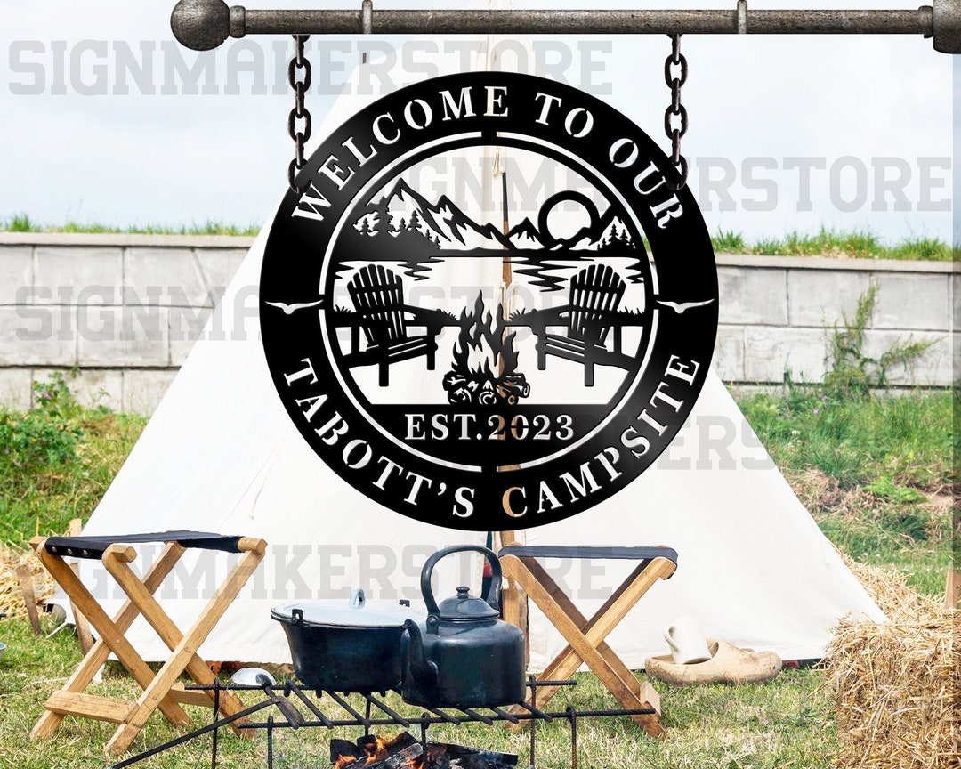 Custom Campfire Sign, Metal Camping Sign, Fire Pit Sign, Camping ...