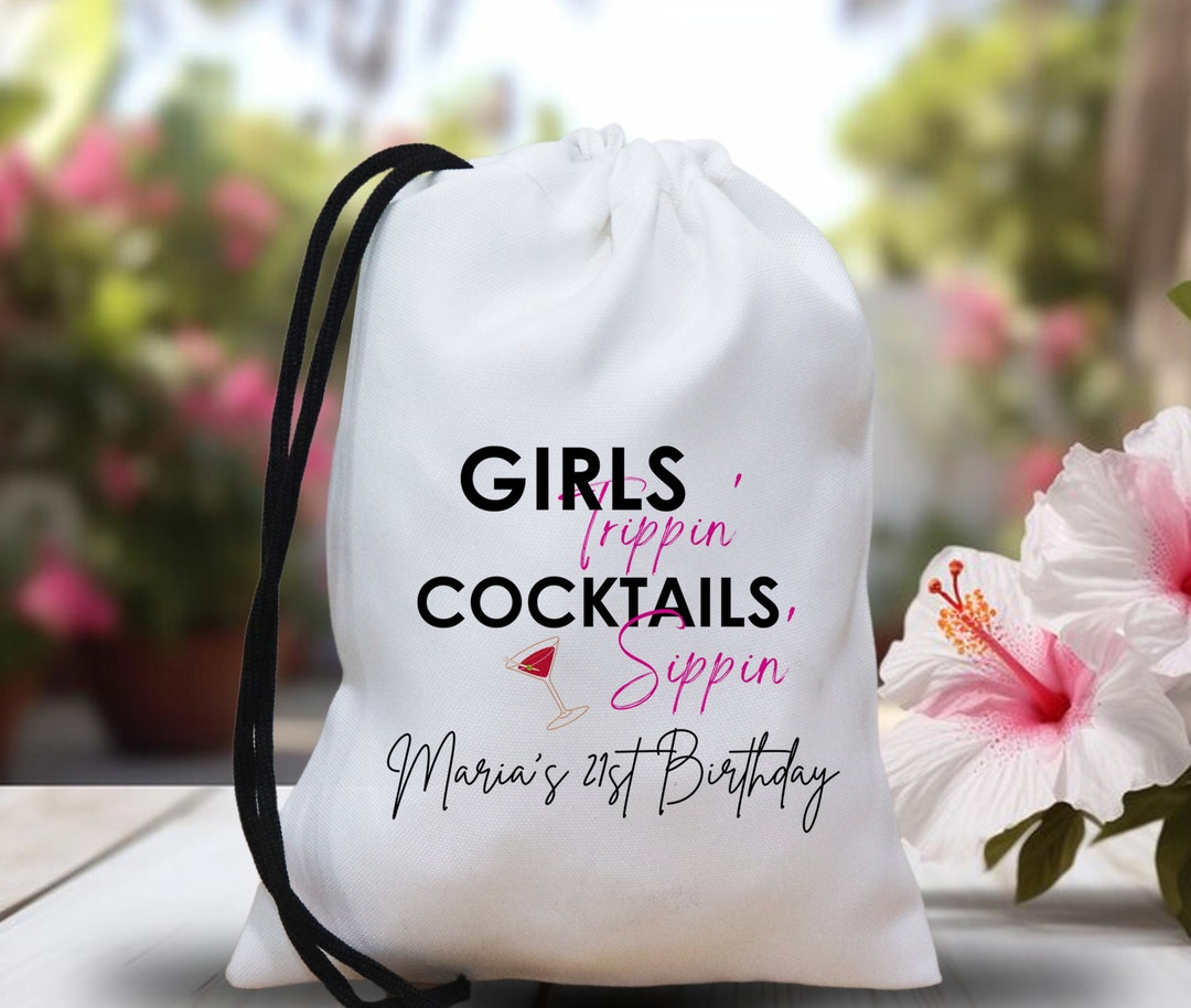 Girls Trippin Cocktails Sippin Hangover Kit, Birthday Party Favor Bags ...