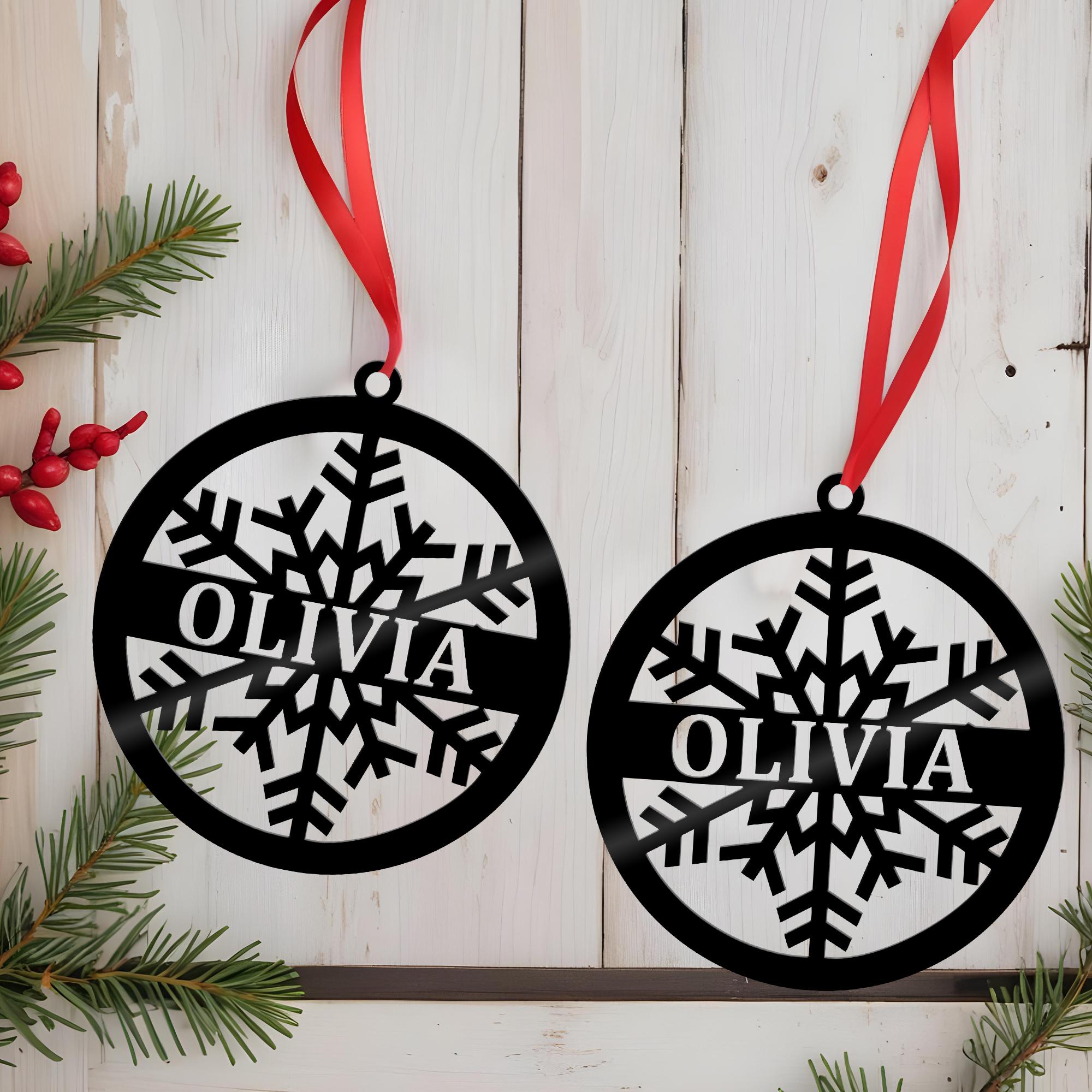 Custom Snowflake Christmas Ornament, Holiday Ornaments Personalized ...