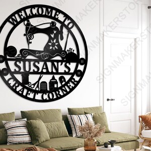 Custom Sewing Metal Wall Art-sewing Room Sign-seamstress Metal Sign ...