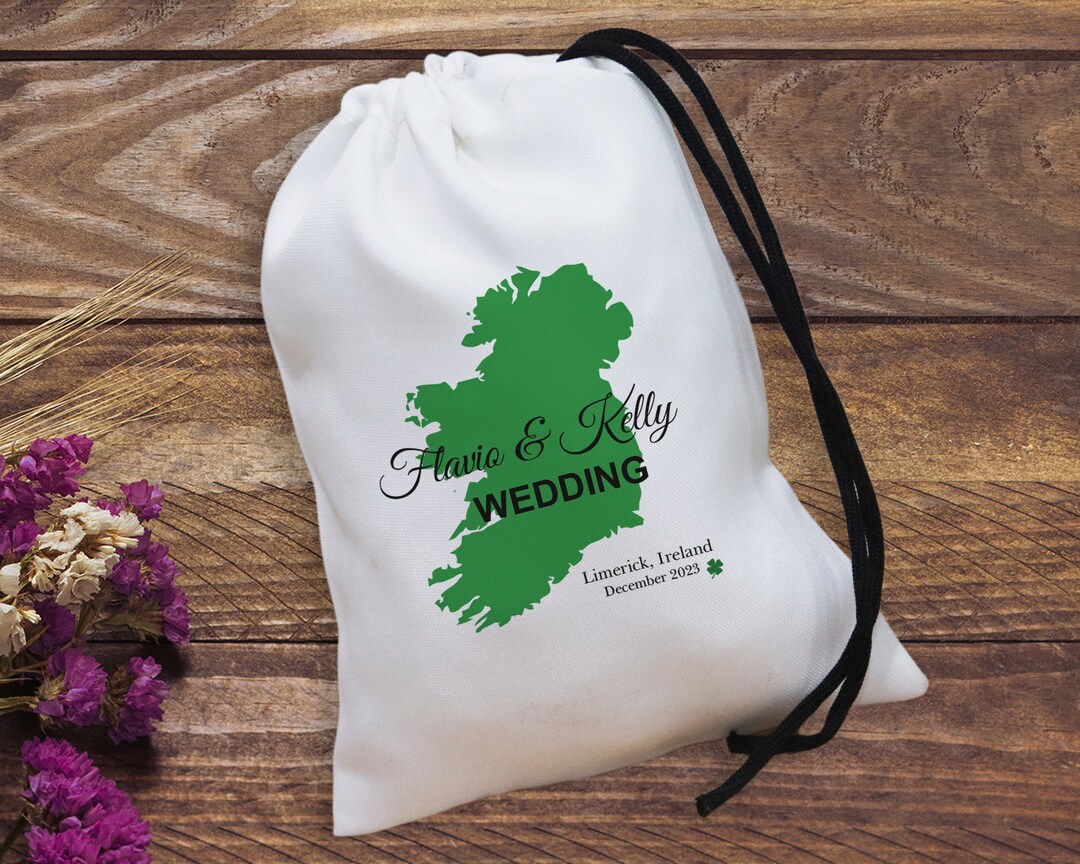 Personalized Dublin Wedding Bag - Ireland Wedding Favor - Wedding Favor ...