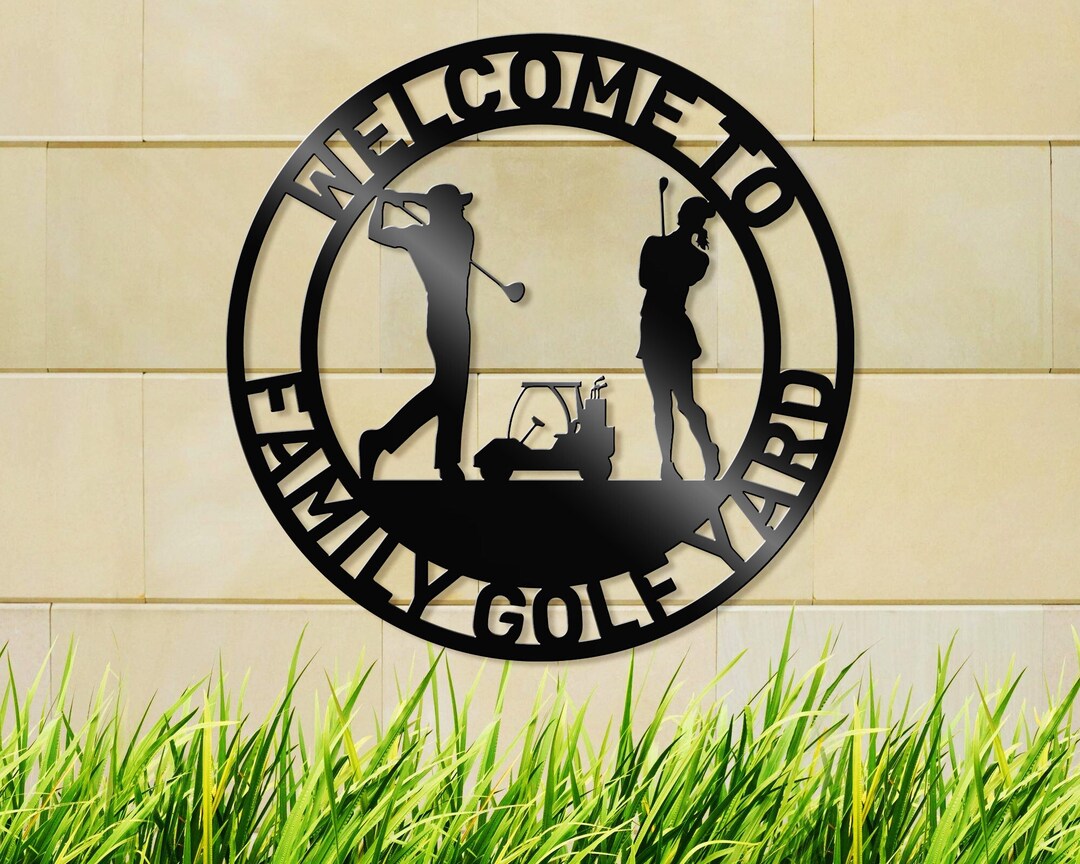 Custom Welcome Family Golf Sign, 19th Hole Sign, Personalized Golf ...