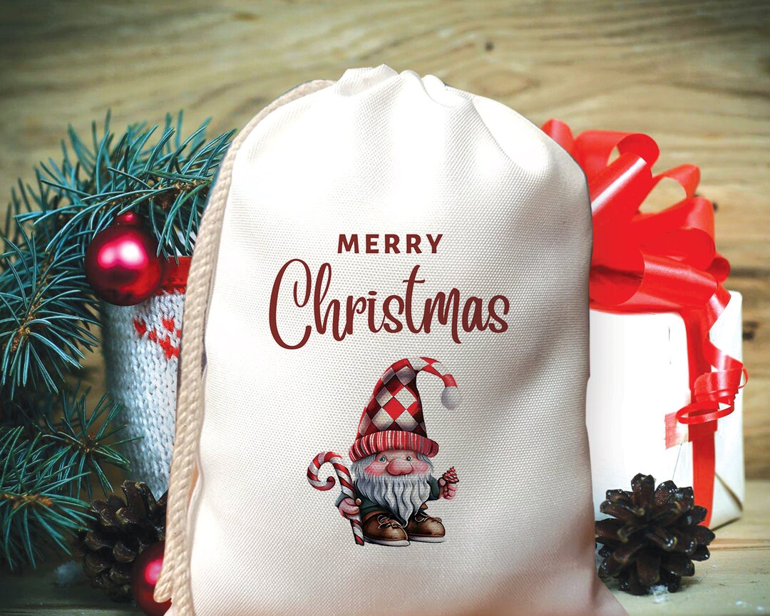 Candy Santa Claus Christmas Party Favor Bags, Custom Santa Sack ...
