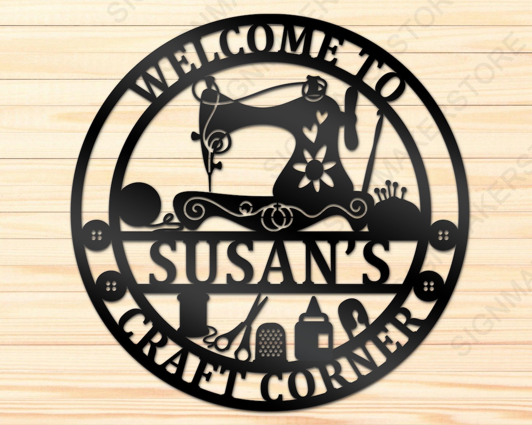 Custom Sewing Metal Wall Art-sewing Room Sign-seamstress Metal Sign ...