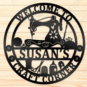 Custom Sewing Metal Wall Art-sewing Room Sign-seamstress Metal Sign ...
