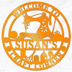 Custom Sewing Metal Wall Art-sewing Room Sign-seamstress Metal Sign ...