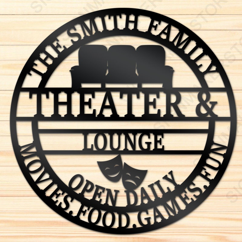 Theater Room Sign - Etsy