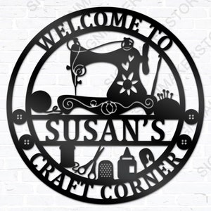 Custom Sewing Metal Wall Art-sewing Room Sign-seamstress Metal Sign ...