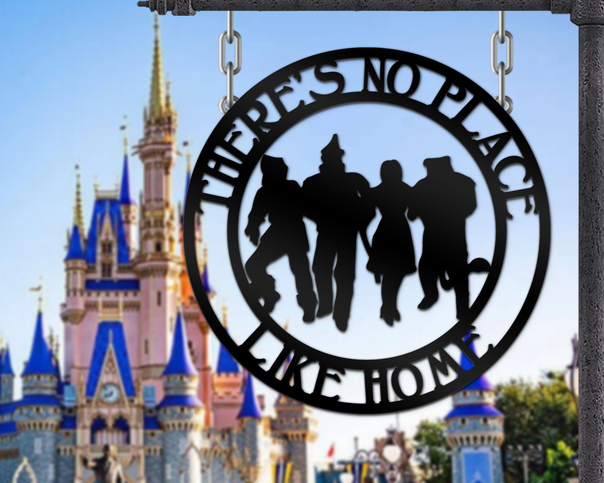 There's No Place Like Home Metal Sign, Metal Homeplate Sign, Metal Wall ...